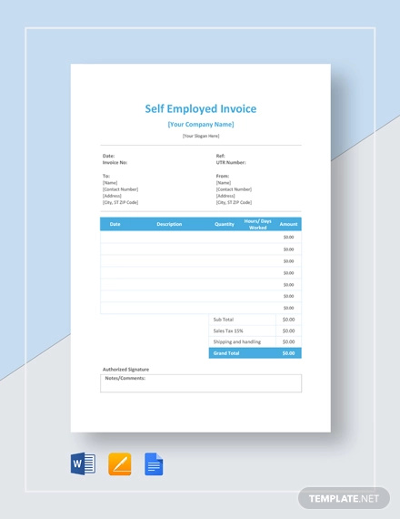 Self Employment Invoices