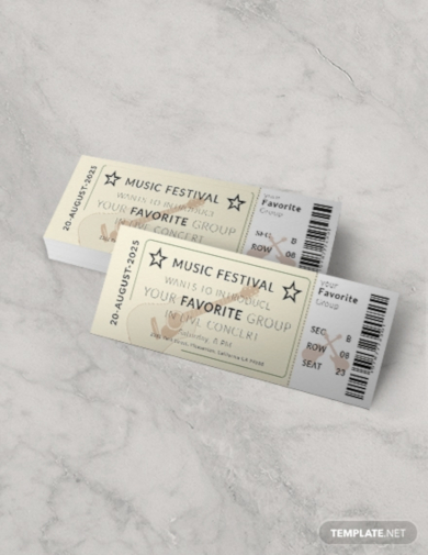Concert Ticket - 30+ Examples, Format, Pdf | Examples
