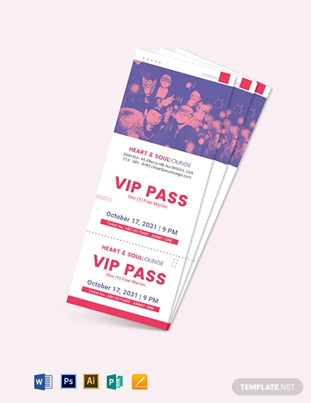 VIP Event Ticket - 15+ Examples, Format, Sample | Examples