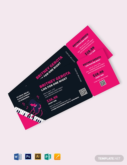 Live Concert Ticket - 16+ Examples, Format, Sample | Examples