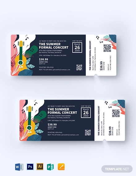 Concert Ticket - 30+ Examples, Format, Pdf | Examples