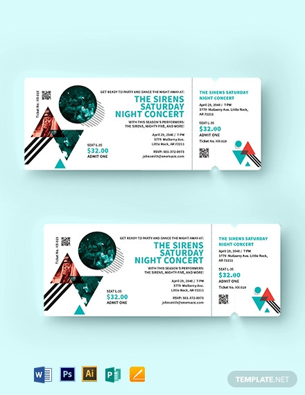 Concert Ticket - 30+ Examples, Format, Pdf | Examples