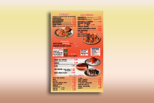 Mexican Menu - 6+ Examples, Format, Pdf | Examples