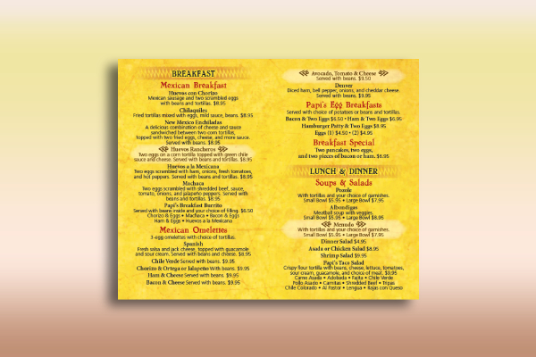Mexican Menu - 6+ Examples, Format, Pdf | Examples