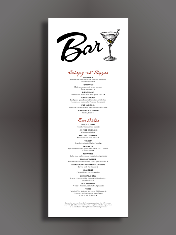 Bar Menu - 5+ Examples, Format, Pdf | Examples