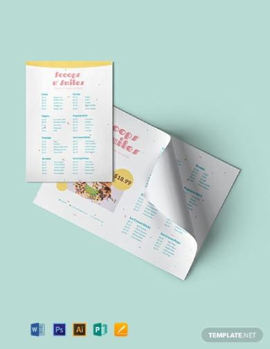 Ice Cream Menu - 6+ Examples, Format, Pdf | Examples