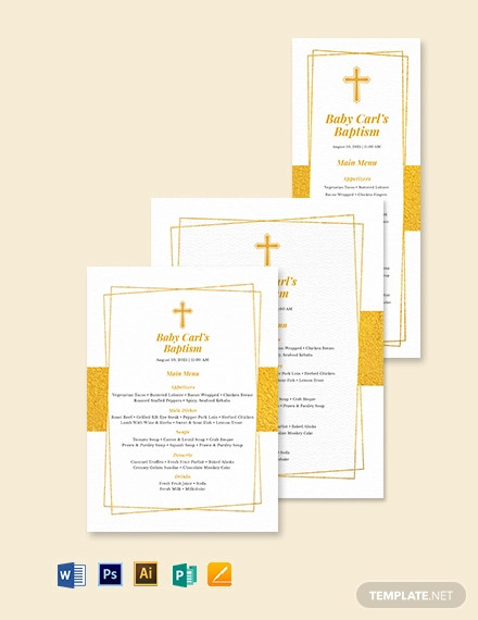 Baptism Menu - 22+ Examples, Format, Pdf | Examples