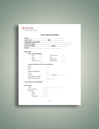 Catering Worksheet - 10+ Examples, Format, Pdf | Examples