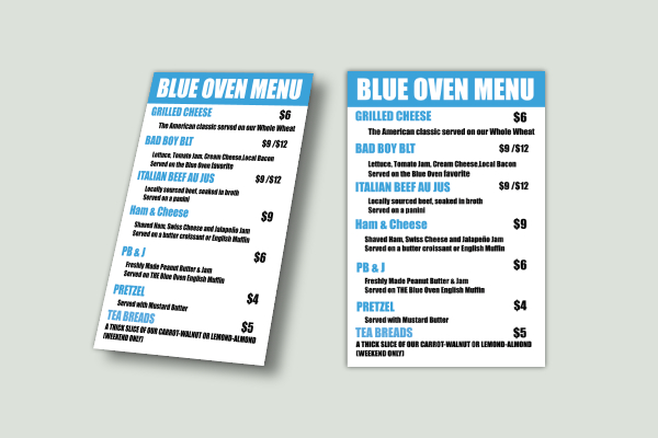 Table Tent Menu - 7+ Examples, Format, Pdf | Examples