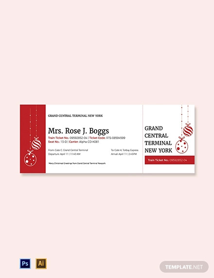 Train Ticket - 9+ Examples, Format, Sample | Examples