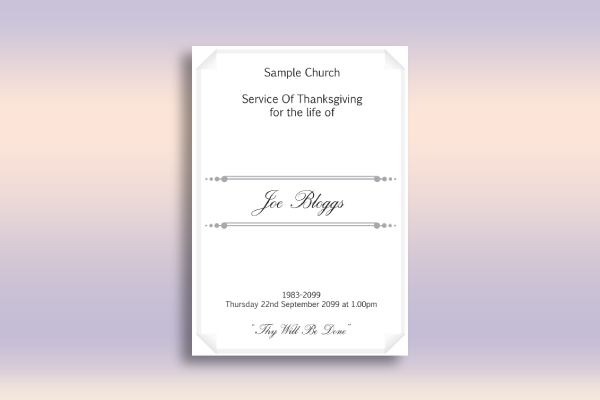 Funeral Leaflet 6 Examples Format Pdf Examples