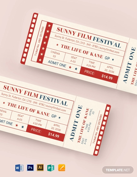 Movie Ticket 27 Examples Format Sample Examples