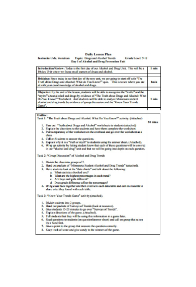 Daily Lesson Plan 26 Examples Format Pdf Examples