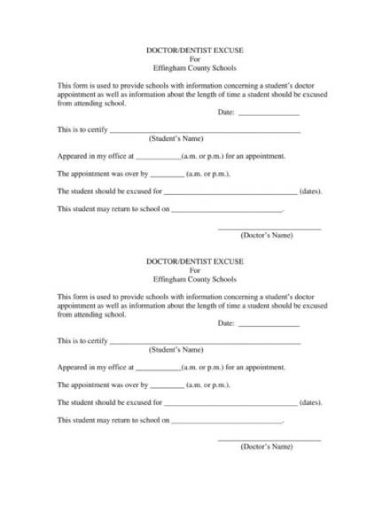 Doctor's Note for School - 10+ Examples, Format, Pdf | Examples