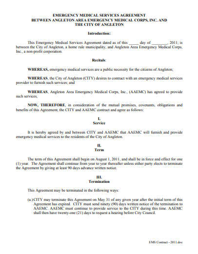 Medical Service Agreement - 5+ Examples, Format, Pdf | Examples