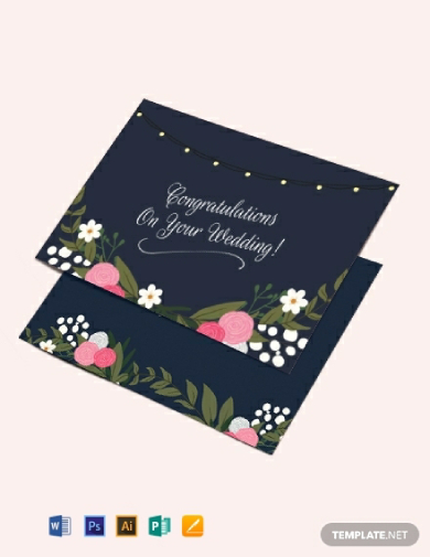 Wedding Congratulation Card - 5+ Examples, Format, Pdf | Examples
