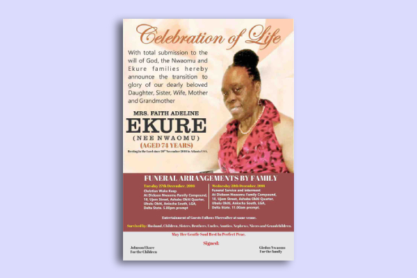 Funeral Poster - 10+ Examples, Format, Pdf | Examples