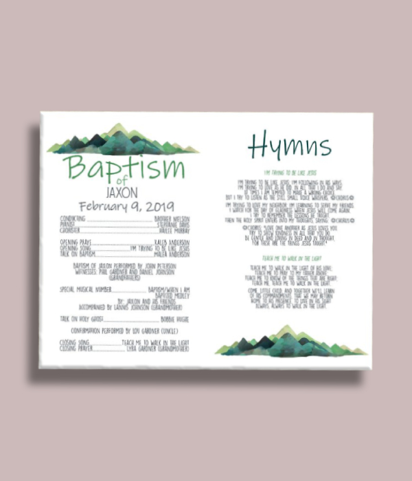 Baptism Program - 10+ Examples, Format, Pdf | Examples
