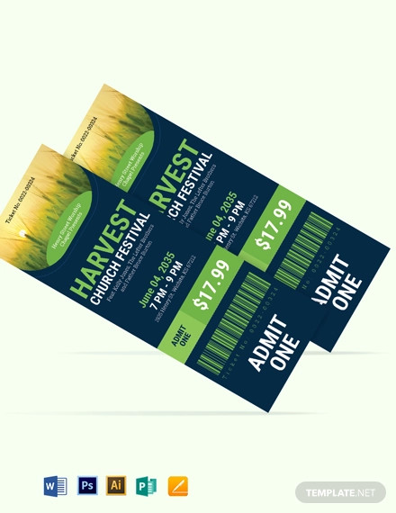 Church Ticket - 14+ Examples, Format, Sample | Examples