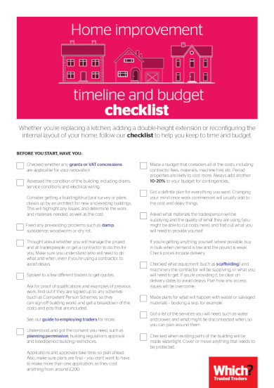 Home Renovation Checklist - 10+ Examples, Format, Pdf | Examples