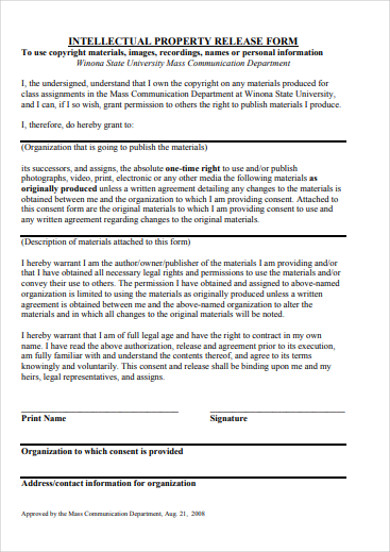 Property Release Form - 10+ Examples, Format, Sample | Examples