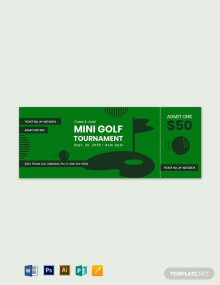 Golf Ticket - 11+ Examples, Format, Sample | Examples