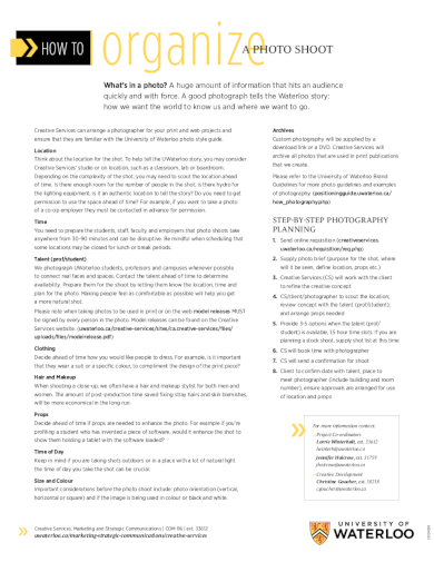 Photography Shoot Plan - 10+ Examples, Format, Pdf | Examples