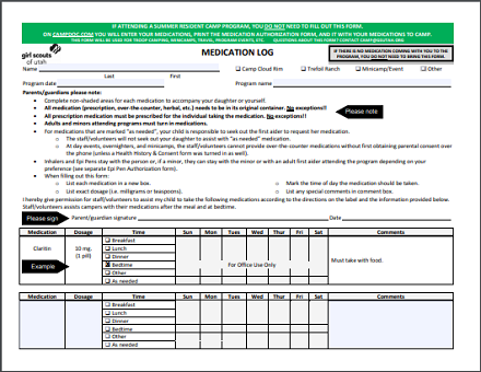 Medication Log - 5+ Examples, Format, Pdf | Examples