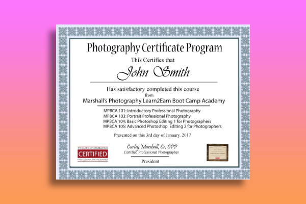Photography Certificate - 12+ Examples, Format, Pdf | Examples