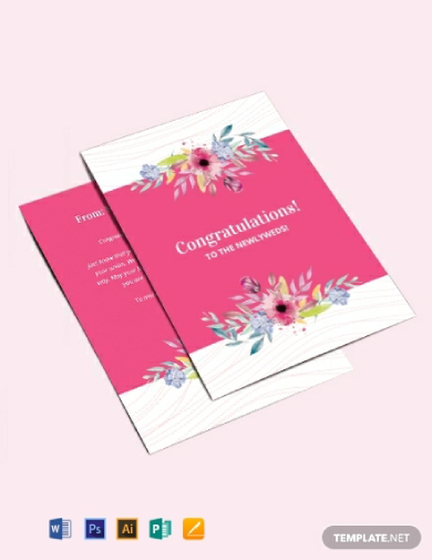 Wedding Congratulation Card - 5+ Examples, Format, Pdf | Examples