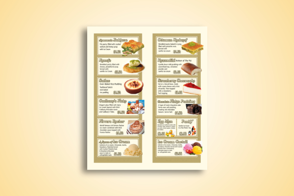 Dessert Menu 5 Examples Format Pdf Examples