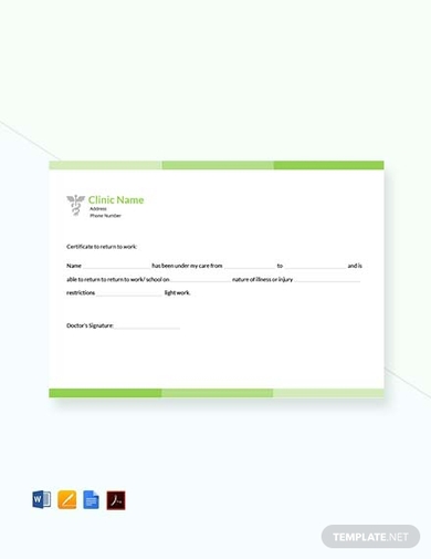Return to Work Doctor s Note 5 Examples Format Pdf Examples