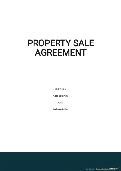 Property Sale Agreement - 13+ Examples, Format, Pdf | Examples
