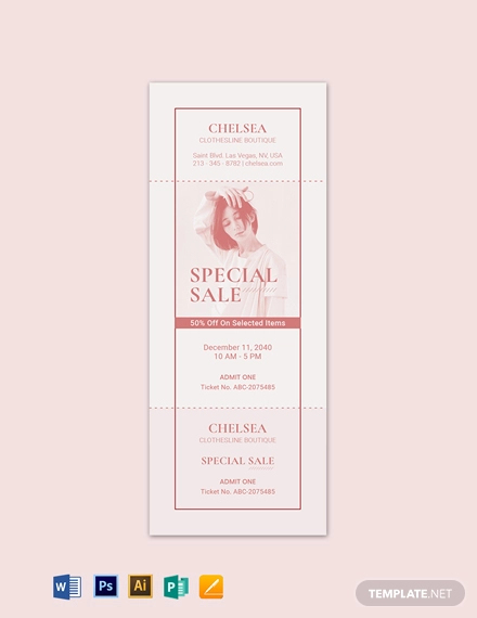 Sale Ticket - 16+ Examples, Format, Sample | Examples