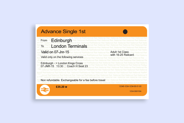 Train Ticket - 9+ Examples, Format, Sample | Examples