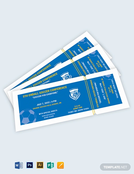 Soccer Ticket - 22+ Examples, Format, Sample | Examples