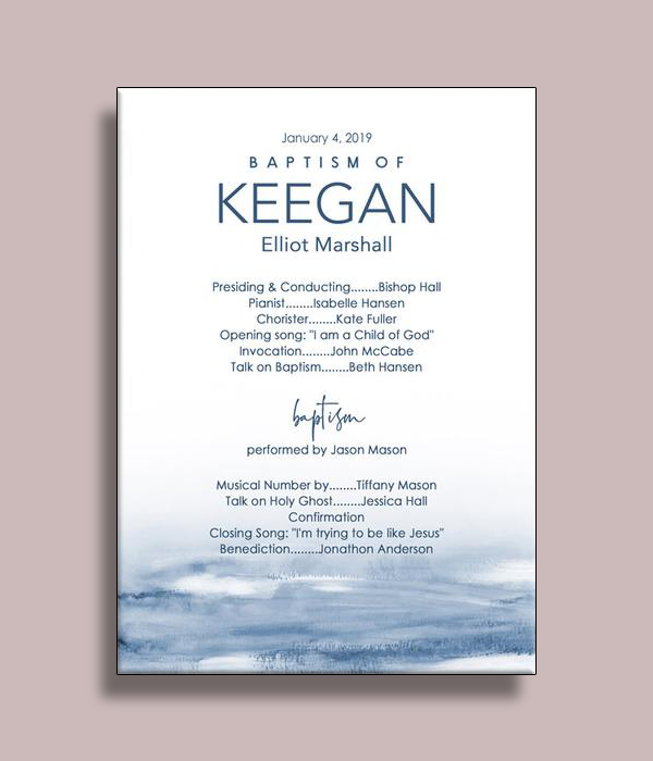 Baptism Program - 10+ Examples, Format, Pdf | Examples