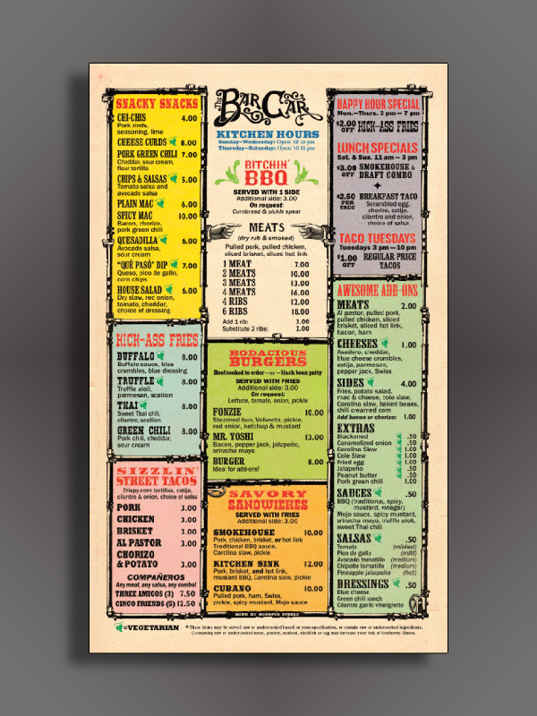 Bar Menu - 5+ Examples, Format, Pdf | Examples