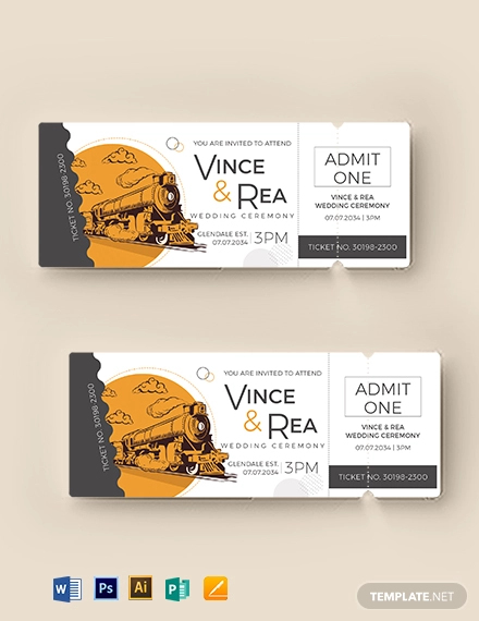 Train Ticket - 9+ Examples, Format, Sample | Examples