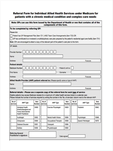 Medical Referral Form - 10+ Examples, Format, Sample | Examples
