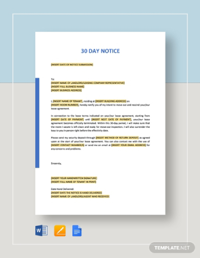How To Write A Notice To Vacate To Your Landlord Examples