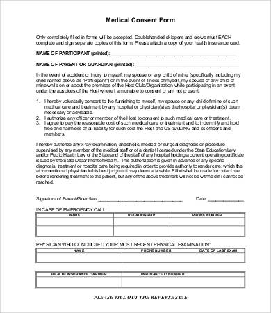 Medical Consent Form - 10+ Examples, Format, Sample | Examples
