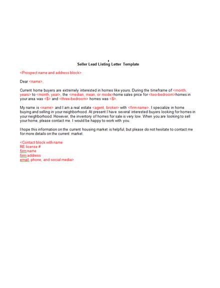 Prospecting Letters For Real Estate Agents Onvacationswall