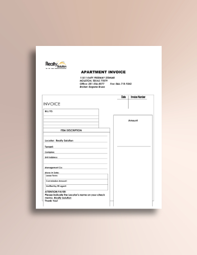 Free 18 Best Rental Invoice Examples And Templates download Now 