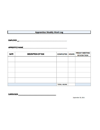 Work Log - 16+ Examples, Format, Pdf | Examples