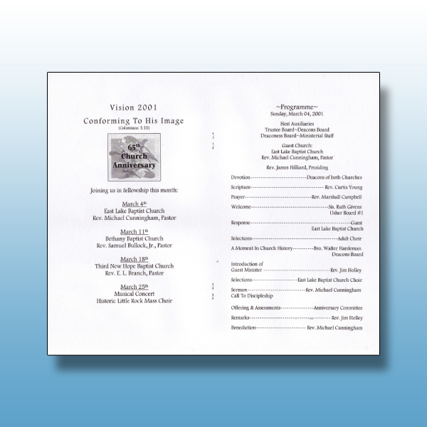 Church Anniversary Program 9 Examples Format Pdf Examples