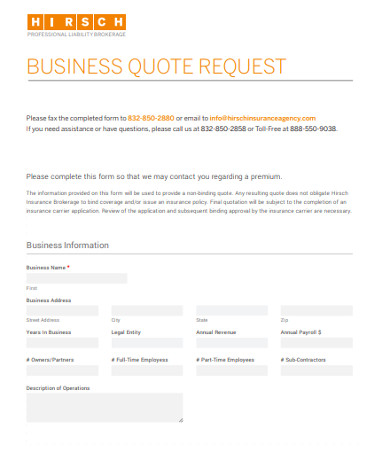 Business Quote - 10+ Examples, Format, Pdf | Examples
