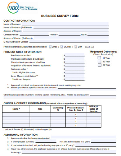 Business Survey - 16+ Examples, Format, Pdf | Examples