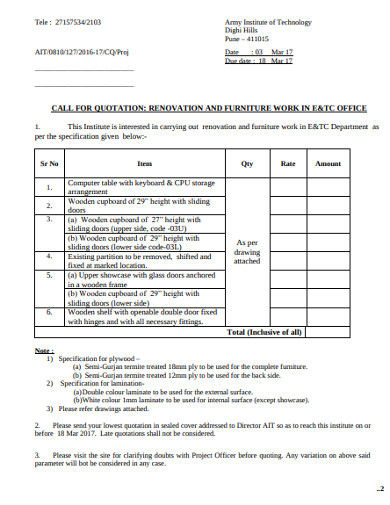 Renovation Quotation - 10+ Examples, Format, Pdf | Examples