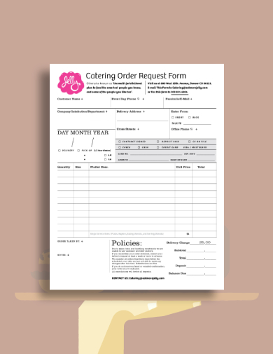 Catering Request Form - 10+ Examples, Format, Pdf | Examples